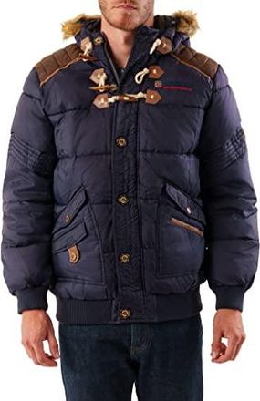 Geographical Norway Belphegore men Distribrands - Doudoune Matelassée Homme Veste Manteau Chaud Doublure Hiver Hommes - Blouson Coupe Vent Manches Longues (Bleu XXL)