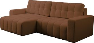 Mirjan24 Ecksofa Mitzig, 4-Sitzer Sofa in L-Form mit Schlaffunktion & Bettkasten, Ottomane universell montierbar, modernes Stoffsofa f&uuml;rs Wohnzimmer (Bravo 17)