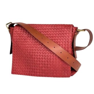 Bottega Veneta Pre-owned Intrecciato Schultertasche - - Pre-owned - Damen - Rot - ONE SIZE