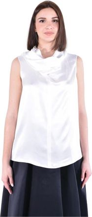Max Mara Femme, Tops, Blanc, Taille: 36 FR Top smanicato