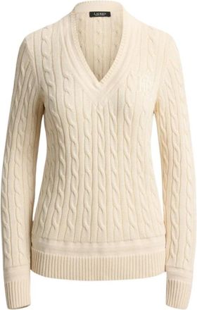 Ralph Lauren Meren V-Ausschnitt Pullover - - Knitwear - Damen - Beige - XS