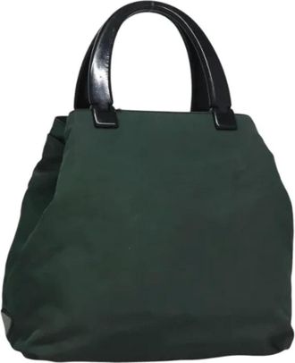 Prada Pre-owned Nylon sacs-main - Femme - Pre-owned - Vert - Taille: ONE Size