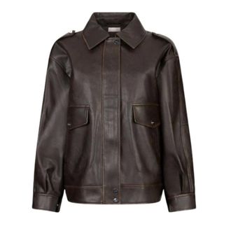 Liu Jo Femme, Vestes, Brun, Taille: 46 FR Veste en tissu enduit