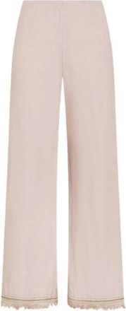 Seventy Femme, Pantalons, Rose, Taille: 42 FR Wide Pantalons