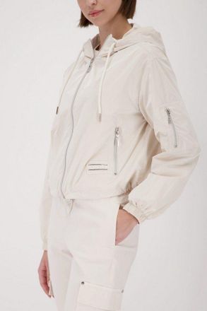 Monari Kurzjacke Basic Glanznylon Regular fit mit Rei&szlig;verschlusstaschen