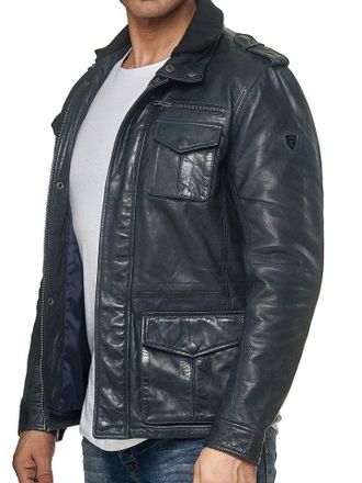 Tazzio Lederjacke 19706 Leder Jacke im Trenchcoat-Look