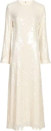 Rotate lange Paillettenkleid - Beige