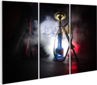 Islandburner Bild auf Leinwand Shisha Bowl Schwarzer Hintergrund Konzept Bilder Wandbilder Poster