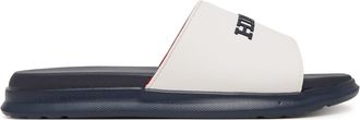 Tommy Hilfiger Pantoletten Tommy Hilfiger Dual Density Hilfiger Pool Slide FM0FM05797 Wei&szlig;