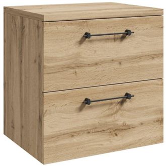 Badplaats Waschtischunterschrank Muro 60 cm - Eiche - mit oberer Ablage