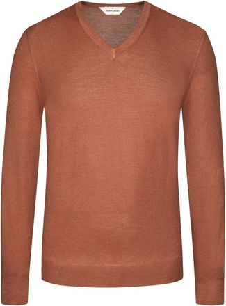 Gran Sasso Leichter Pullover aus Merinowolle mit V-Ausschnitt in