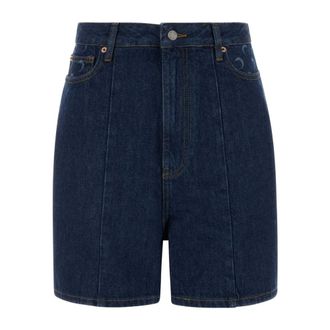 Marine Serre Femme, Shorts, Bleu, Taille: 38 FR Denim Shorts