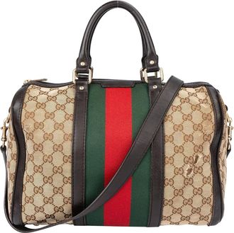 Gucci Crossbody Bags - Gucci GG Monogram Boston Handbag - Gr. unisize - in Braun - f&uuml;r Damen