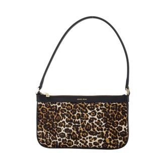 Anine Bing Schwarze Leder-Schultertasche mit Top-Griff - - Bags - Damen - Schwarzk - ONE SIZE