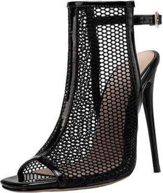 BESPORTBLE Sandales Femme Talon Haut &Eacute;l&eacute;gantes Peep Toe Printemps &Eacute;t&eacute; Mesh Respirant Mode