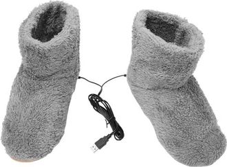 Hemobllo Chaussures Chauffantes Simples et Pratiques Pantoufles Chauffantes pour Maison le Bureau la Chambre Rechargeables USB Confortables et Durables