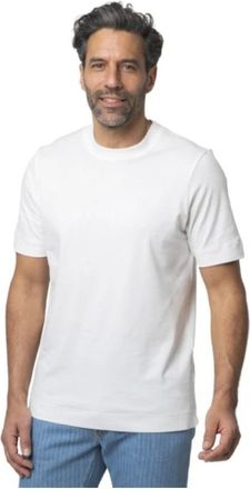 Gran Sasso Homme, Tops, Blanc, Taille: 2XL T-Shirt de Luxe &agrave; Manches Courtes