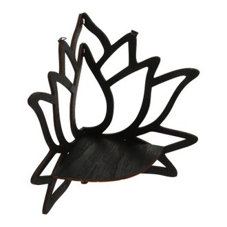 Angoily Schwebendes Holz Eckregal mit Lotusf&ouml;rmigem Hohlmuster Wandregal zur Wandmontage Multifunktional f&uuml;r Wohnzimmer und Schlafzimmer f&uuml;r Pflanzen B&uuml;cher u