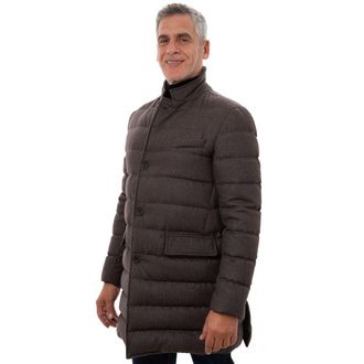 Herno Mens Brown Wool Jackets & Coat Clothing