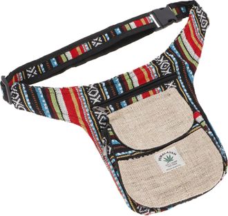 Guru Shop Hanf Ethno Sidebag, Nepal G&uuml;rteltasche - Modell 4, Unisex - Erwachsene, Baumwolle, 25x20x4 cm