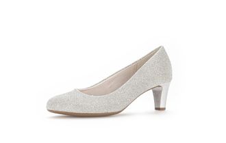 Gabor Damen Klassische Pumps | Frauen Absatzschuhe | stöckelschuhe | Businessschuhe | büro | Office | elegant | high Heels | Silber | 39 EU - 6 UK