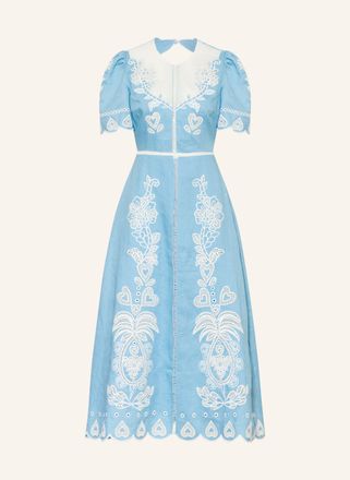 Farm Rio Farm Rio Leinenkleid Mit Lochspitze blau