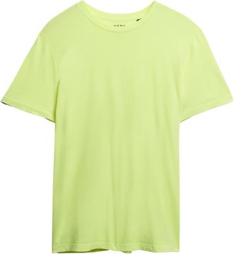 Superdry Herren Klassisches Essential T-Shirt Verwaschenes Dry Neon Gelb XXXL