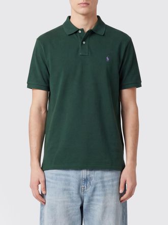 Polo Ralph Lauren Kurz&auml;rmeliges Baumwoll-Poloshirt mit kontrastierendem gesticktem Logo