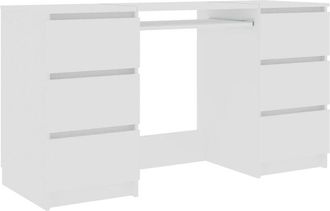 vidaXL Bureau Blanc 140x50x77 cm Bois dingénierie Vidaxl