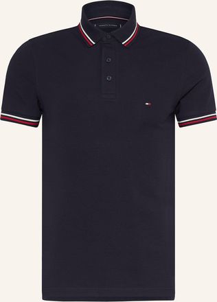Tommy Hilfiger Pique-Poloshirt Tipped Slim Fit blau
