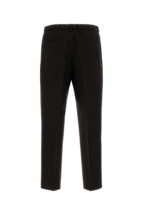 Jil Sander Mens Dark Brown Wool Pant 201 Exterior: Virgin Mohair Pantaloni Trousers