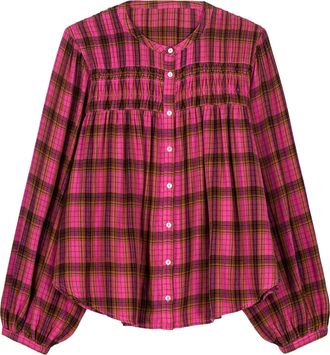 Louise Misha Blouse Jally Alpenglow Carreaux Double Gaze de Coton Bio - Collection Femme Louise Misha