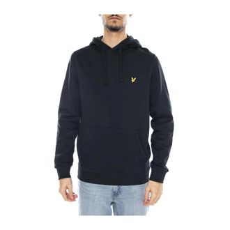 Lyle & Scott Brushback Fleece Hoodie - - Sweatshirts & Hoodies - Herren - Blau - S