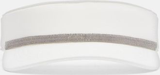 Brunello Cucinelli Visor Monili mit Leder