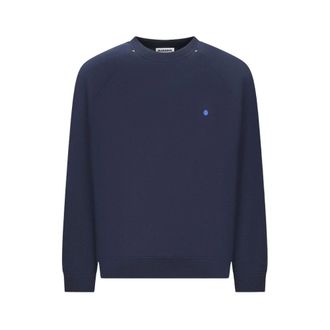Jil Sander SweaT-shirt CN EMB - Homme - Sweatshirts et sweats &agrave; capuche - Bleu - Taille: M