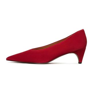 Cesare Gaspari Velvet Curve Pumps - Red - - Shoes - Damen - Rot - 38 EU