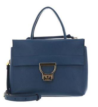 Coccinelle Cuir sac &agrave; main sac &agrave; &eacute;paule bandouli&egrave;re Arlettis Handbag Grained Leather Deep Blue bleu
