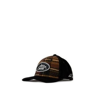 Les Deux Casquette bi-mati&egrave;re avec patch en laine m&eacute;lang&eacute;e