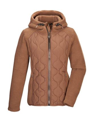 Killtec Fleecejacke KSW 108 WMN FLC JCKT Fleecejacke in Hybridoptik, regulierbare Kapuze, Kinnschutz
