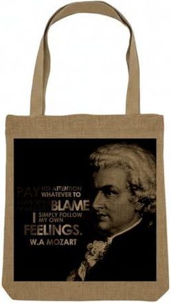 Fabulous Sac Shopping Tote Bag Aspect Lin - Follow my Own Feelings Mozart Quotes Inspirational Life Success Music - Sac de Courses Toile Epaisse 360g Beige Nat
