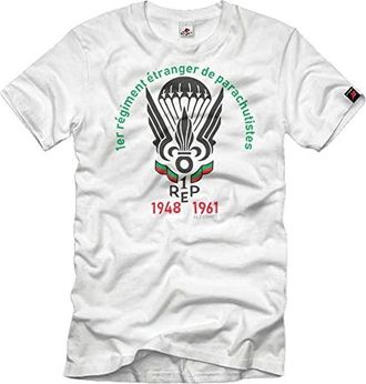 Copytec T-shirt REP régiment étranger de parachutistes Fremdenlegion FschJg 31570 - Blanc - X-Large