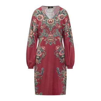 Etro Gebl&uuml;mtes Kleid mit V-Ausschnitt - - Dresses - Damen - Rot - L