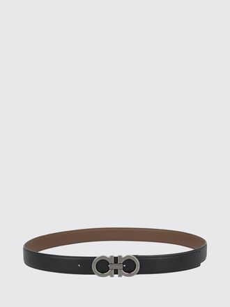 Ferragamo Ceinture r&eacute;versible en cuir de veau avec boucle Gancini