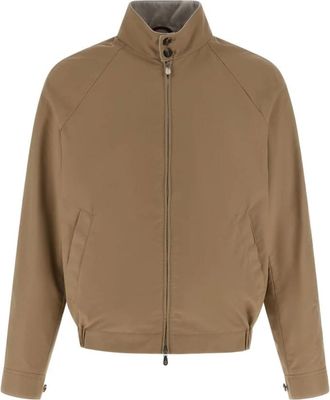 Brunello Cucinelli Homme, Vestes, Brun, Taille: XL Giacca colletto alto e tasche