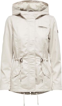 Only Damen Übergangs-Jacke ONLLorca Canvas Parka mit Kapuze 15216452, Moonbeam,XS
