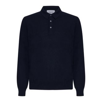 D4.0 Round-Neck Strickwaren - - Knitwear - Herren - Blau - 2XL
