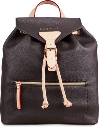 Bugatti Ella Rucksack Damen Klein, Frauen Tagesrucksack, Arbeitsrucksack Alltagsrucksack in braun