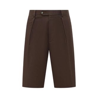 HUGO BOSS Beckham Bundfalten-Shorts - - Shorts - Herren - Braun - S