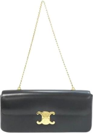 Celine Sac d&eacute;paule en cuir pr&eacute;-poss&eacute;d&eacute; - Femme - Pre-owned - Noir - Taille: ONE Size