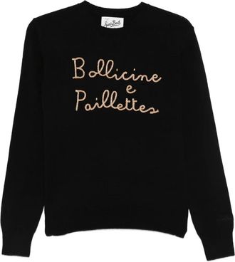 MC2 Saint Barth New Queen lettering-embellishment sweater - Schwarz